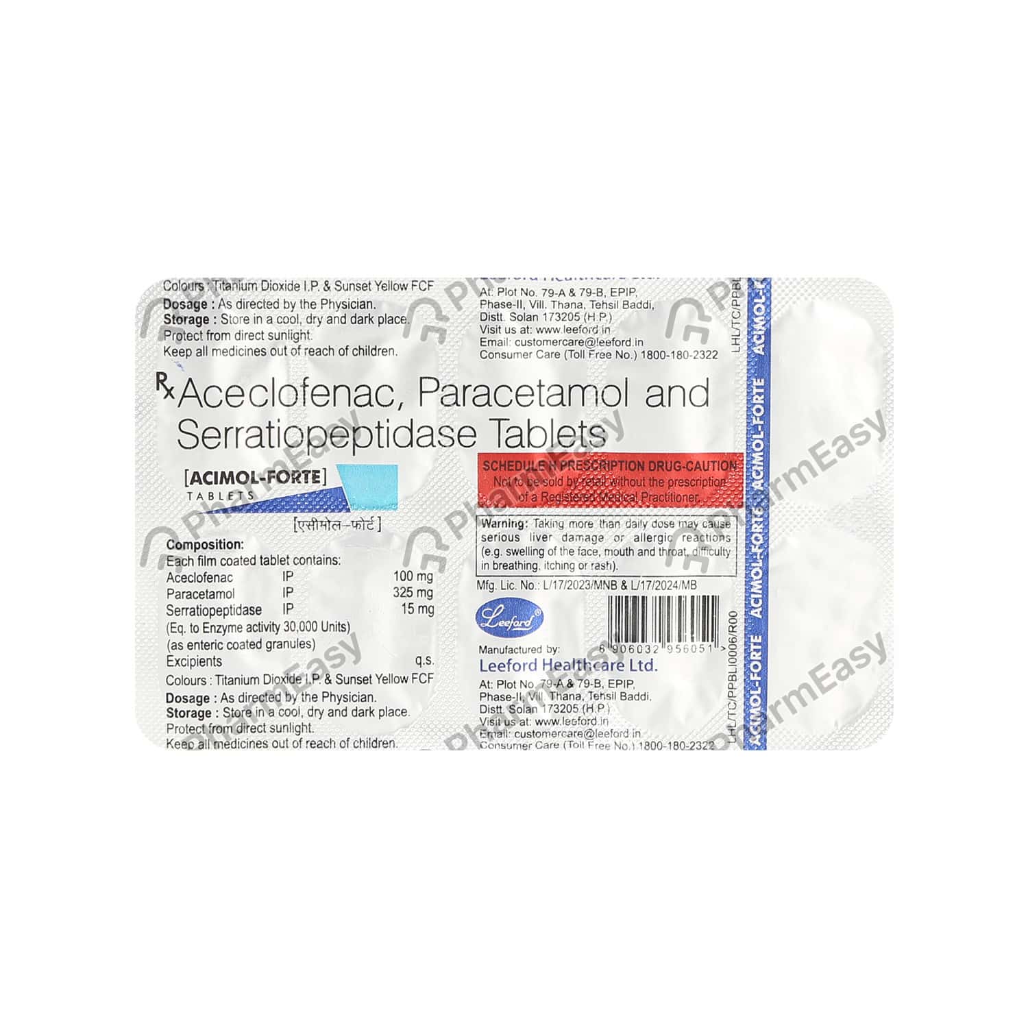 Acimol Forte Tablet - Uses, Side Effects, Dosage, Composition & Price ...