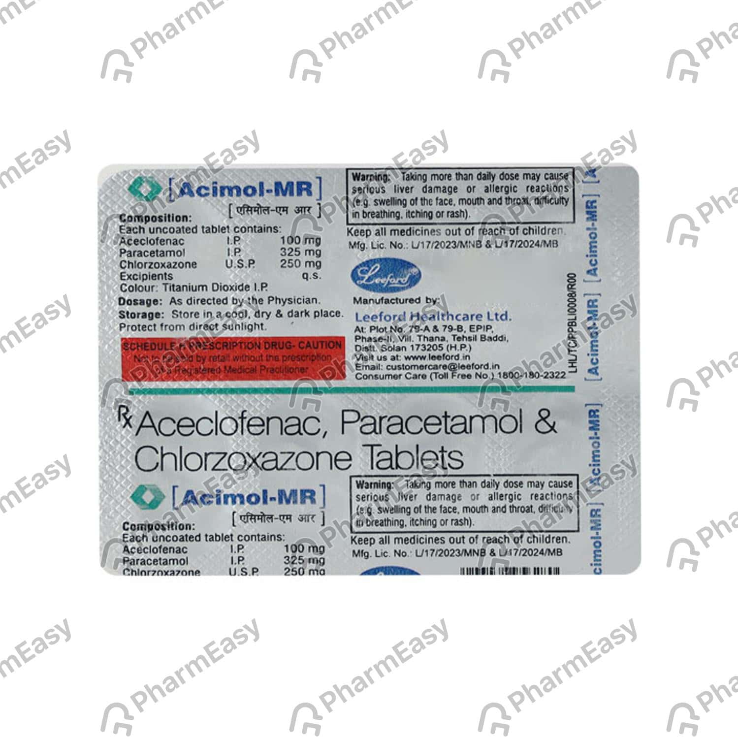 Acimol Mr Strip Of 10 Tablets: Uses, Side Effects, Price & Dosage ...