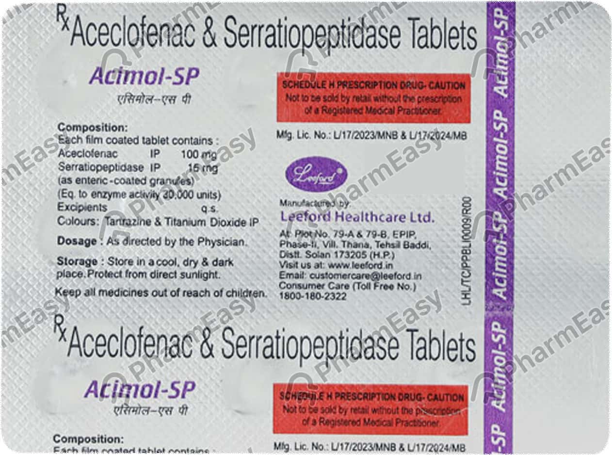 Acimol Sp Strip Of 10 Tablets: Uses, Side Effects, Price & Dosage ...