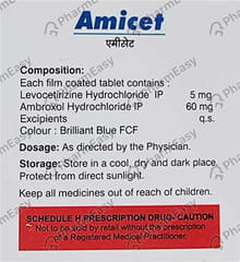 Amicet Tablet: Uses, Side-effects, Price, Dosage & More Info - PharmEasy