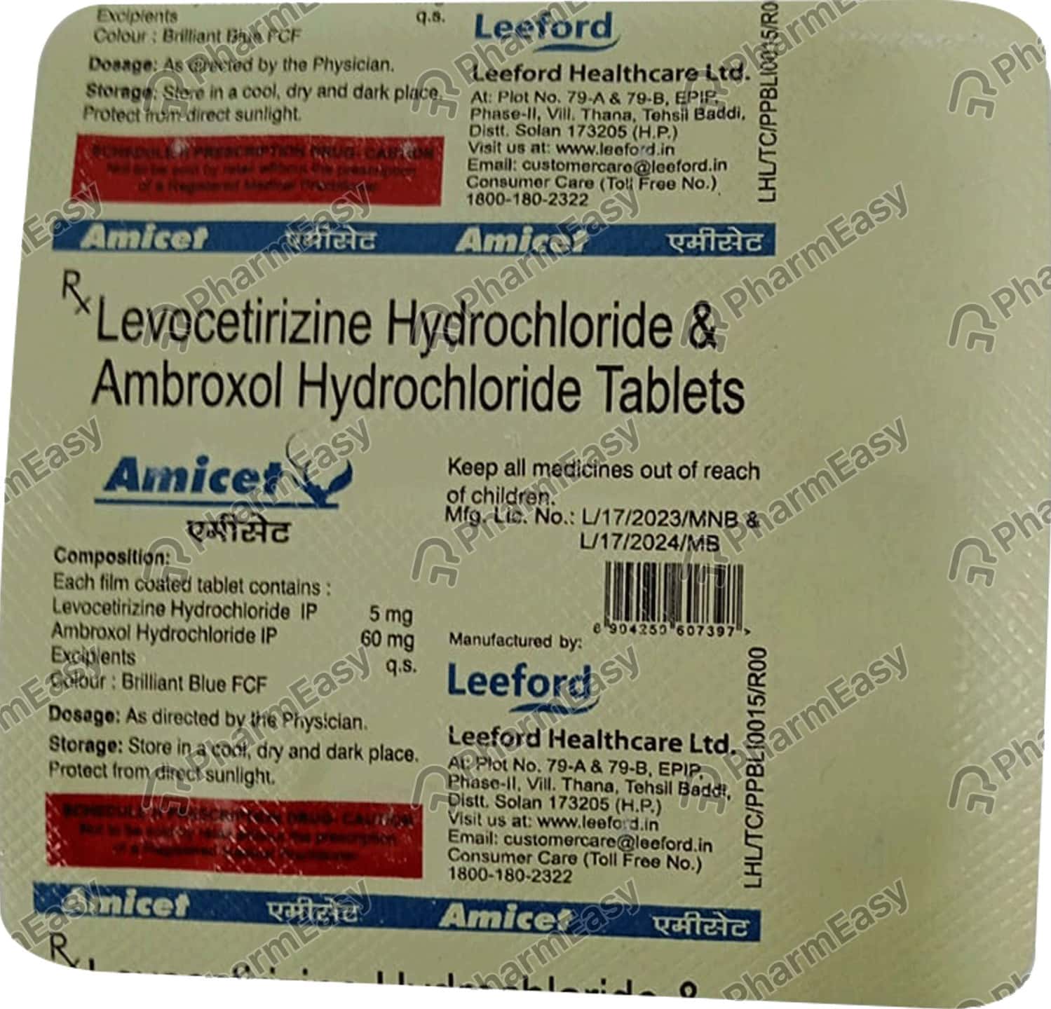 Amicet Tablet: Uses, Side Effects, Price, Dosage & Composition | PharmEasy