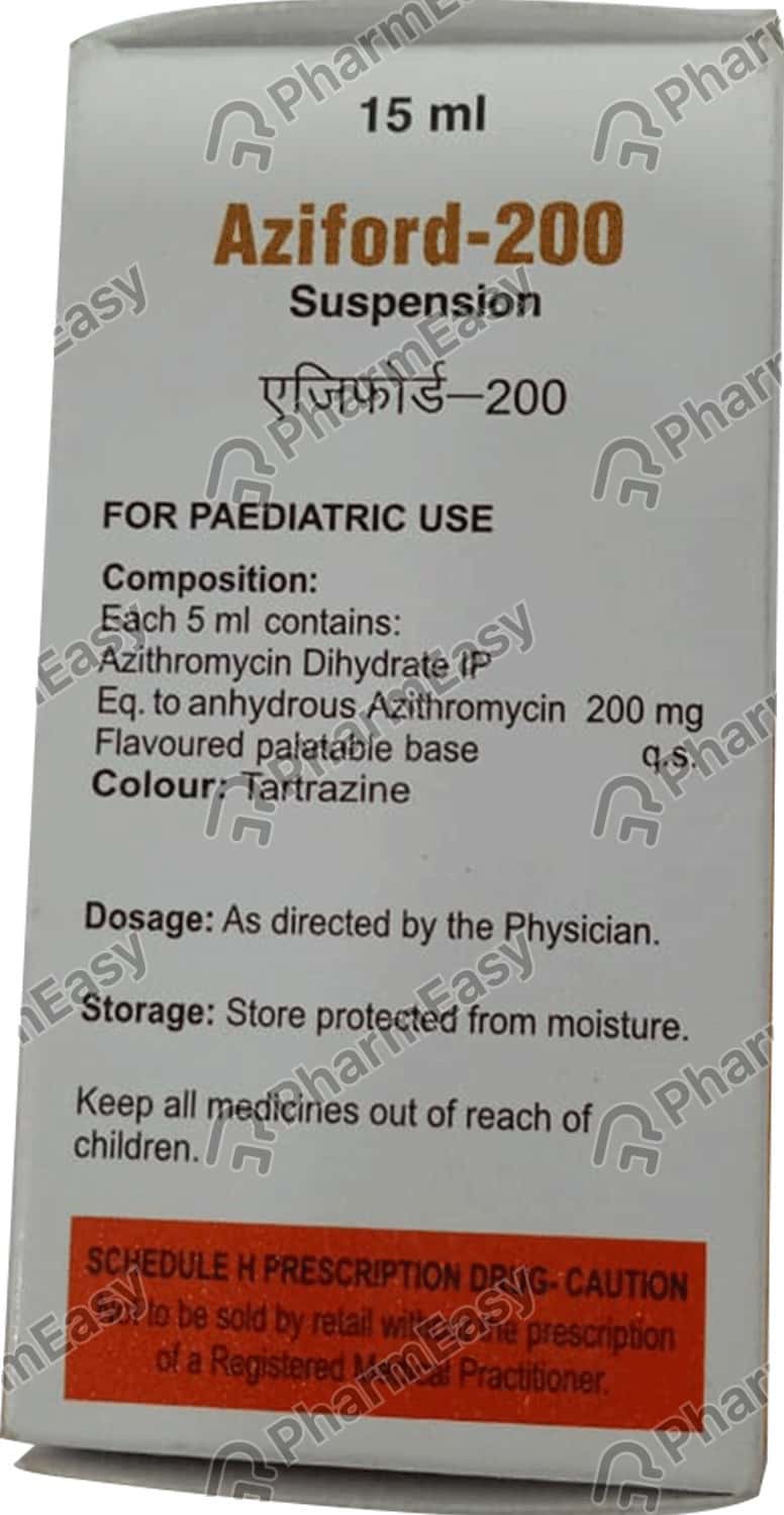 Aziford 200 MG Syrup (15): Uses, Side Effects, Price & Dosage | PharmEasy