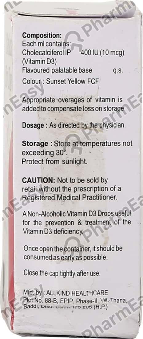 Calcijoint D3 400 IU/ML Oral Drop (15): Uses, Side Effects, Price & Dosage | PharmEasy
