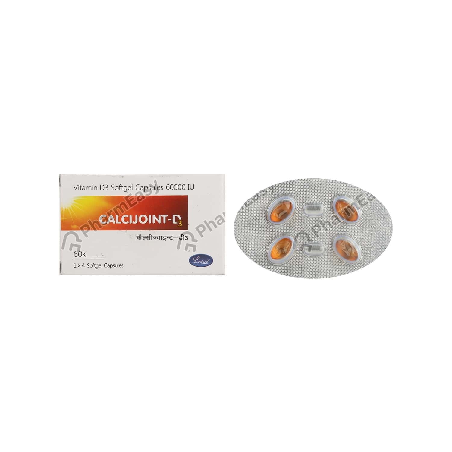 Calcijoint D3 60000 IU Chewable Tablet (4) - Uses, Side Effects, Dosage ...