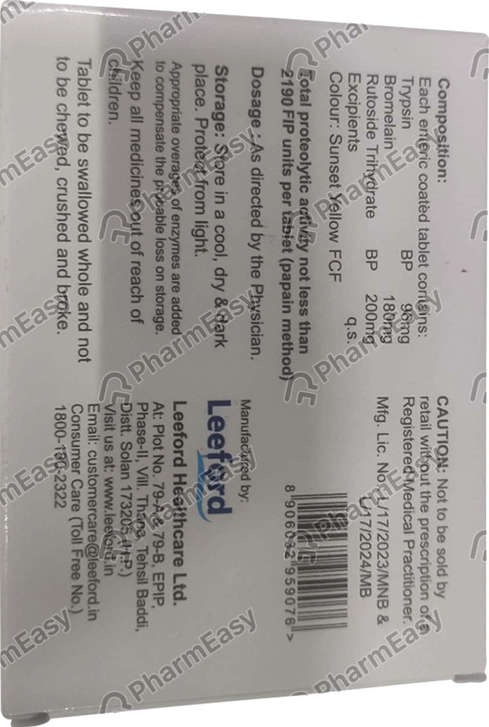 Chymomerg Forte Strip Of 10 Tablets: Uses, Side Effects, Price & Dosage ...