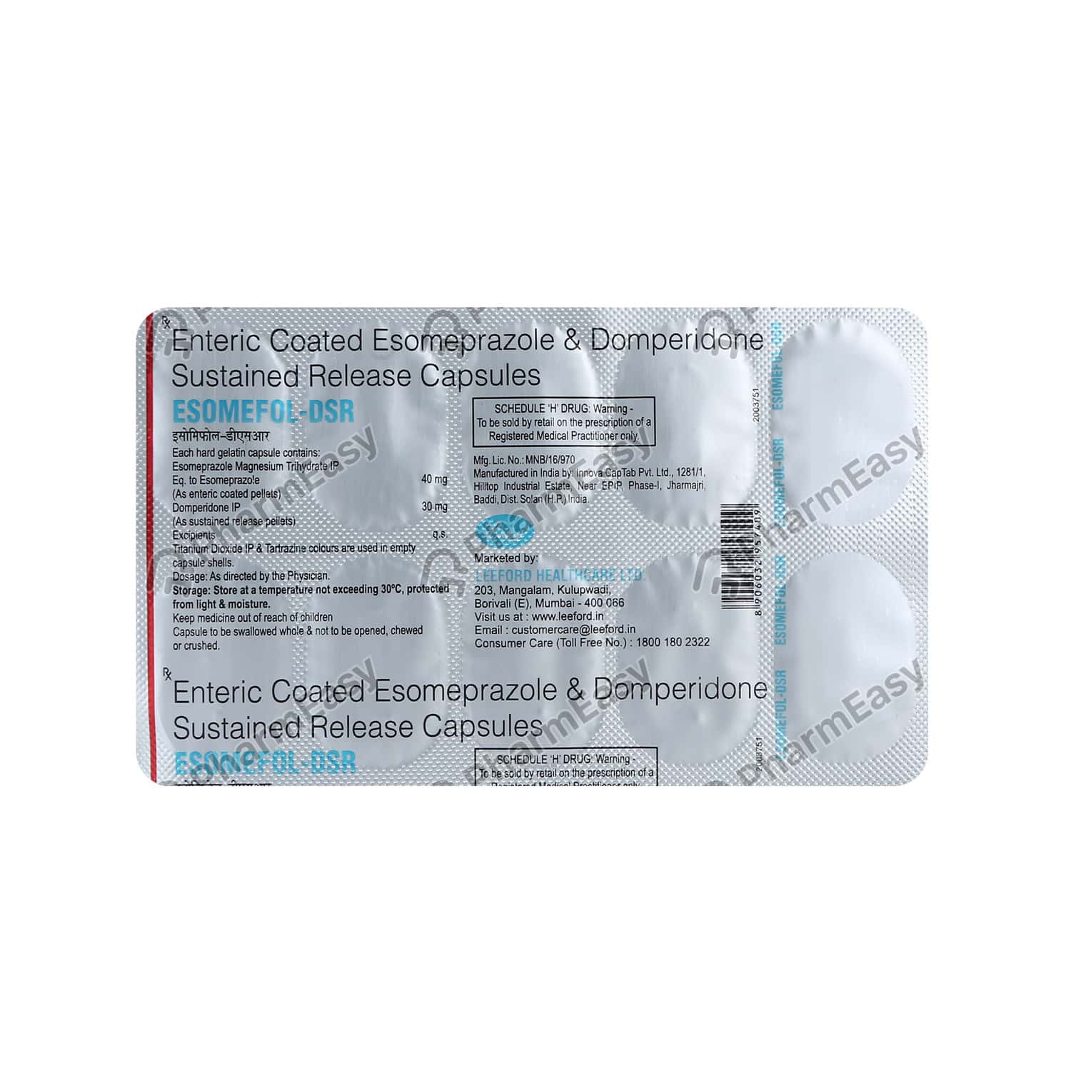 Buy Esomefol Dsr Capsule Online at Flat 18% OFF* | PharmEasy