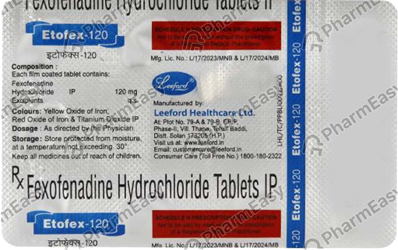 Etofex 120 MG Tablet (10): Uses, Side Effects, Price & Dosage | PharmEasy
