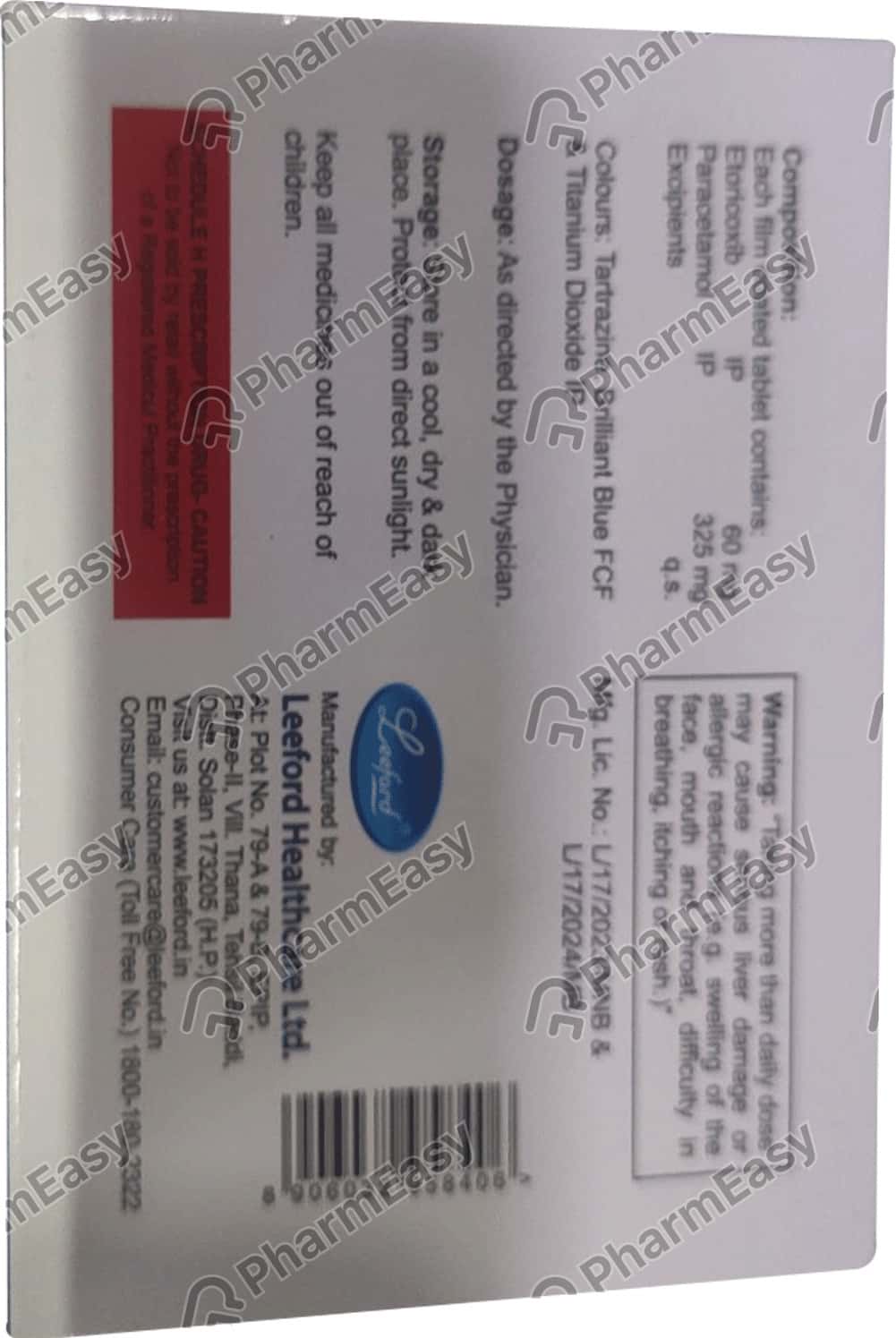 Etoford P Strip Of 10 Tablets: Uses, Side Effects, Price & Dosage ...
