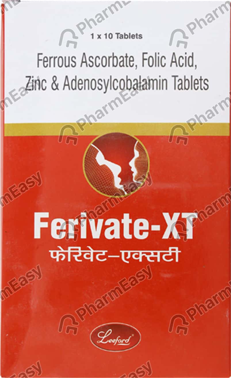 Ferivate Xt Strip Of 10 Tablets: Uses, Side Effects, Price & Dosage ...