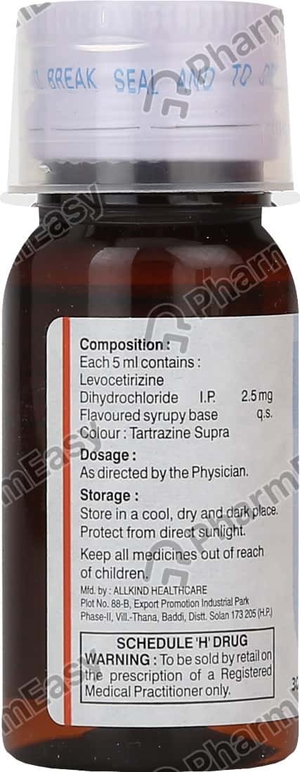Levocetrizen 2.5 MG/5ML Syrup (30): Uses, Side Effects, Price & Dosage ...