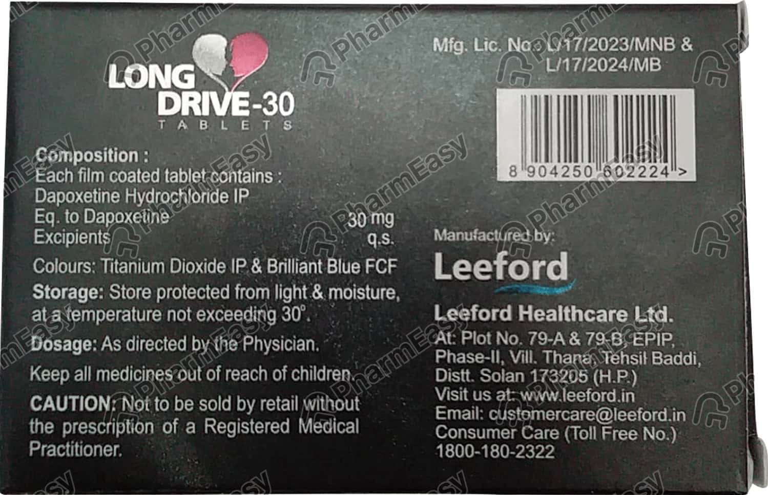 Long Drive 30 Tablet: Uses, Side-effects, Price, Dosage & More Info ...