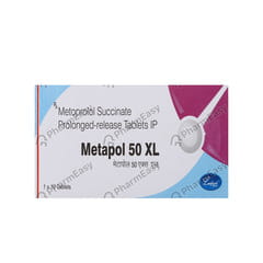 Metapol Xl 50 MG Tablet (10) - Uses, Side Effects, Dosage, Composition ...