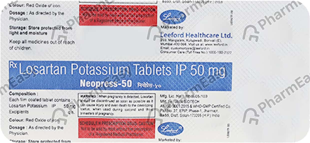 Neopress 50 MG Tablet (10): Uses, Side Effects, Price & Dosage | PharmEasy