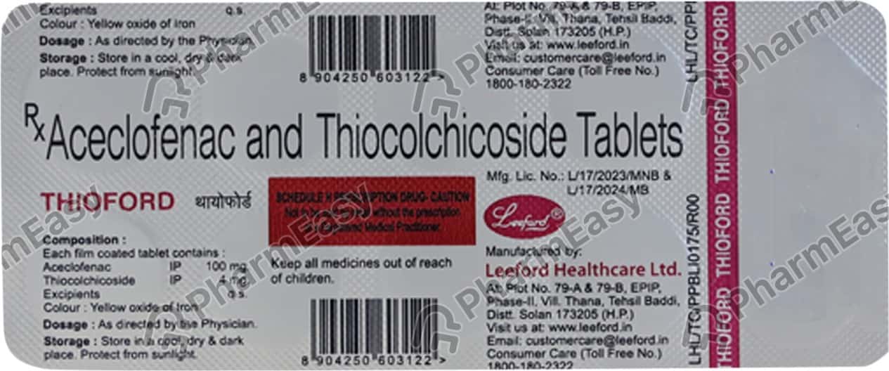 Thioford Strip Of 10 Tablets: Uses, Side Effects, Price & Dosage ...