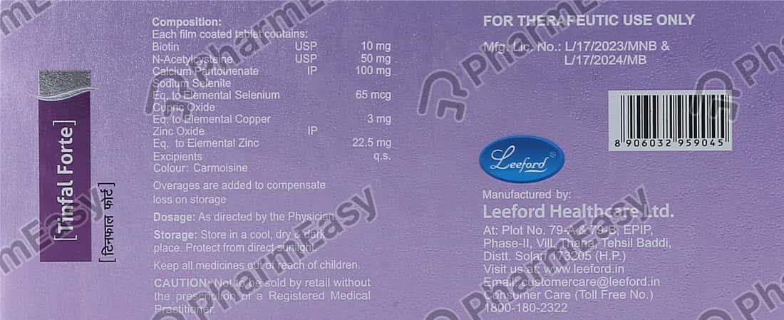 Buy Tinfal Forte Strip Of 10 Tablets Online at Flat 15% OFF | PharmEasy