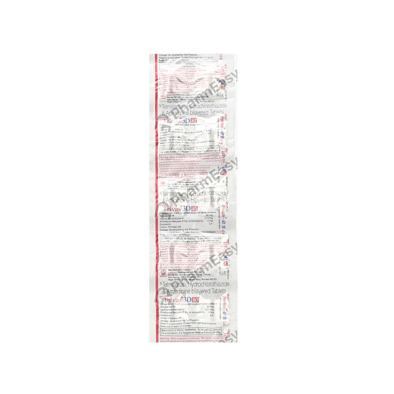 Buy Telvas 3d 80mg Tab Online at Flat 18% OFF* | PharmEasy
