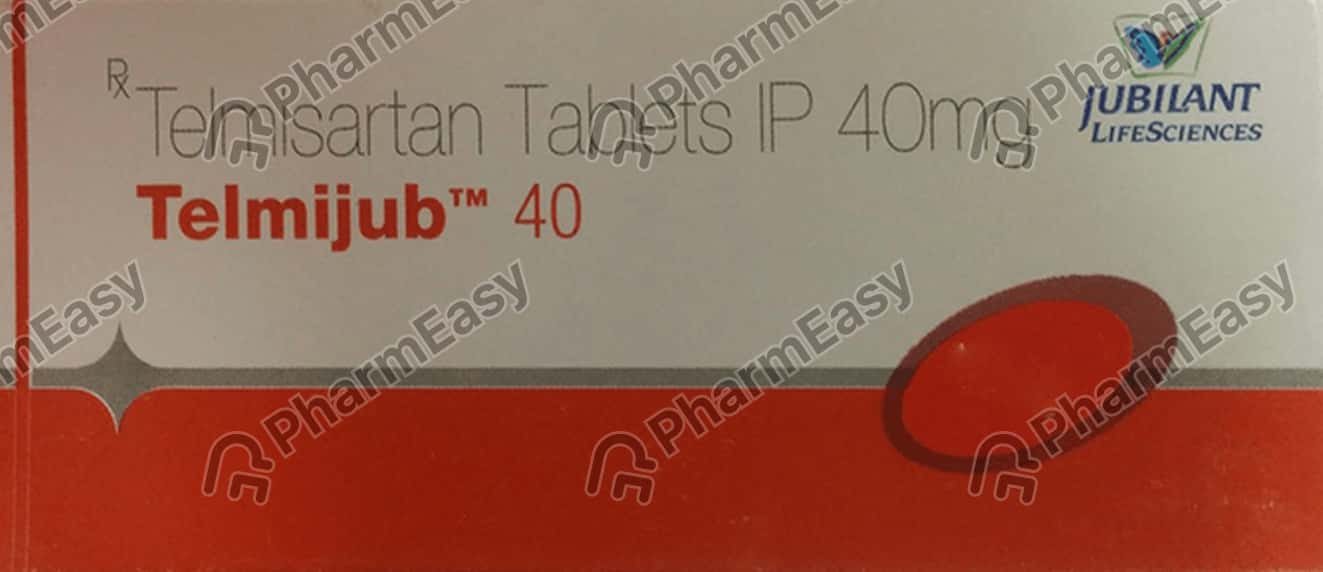 Telmijub 40 MG Tablet (10): Uses, Side Effects, Price & Dosage | PharmEasy