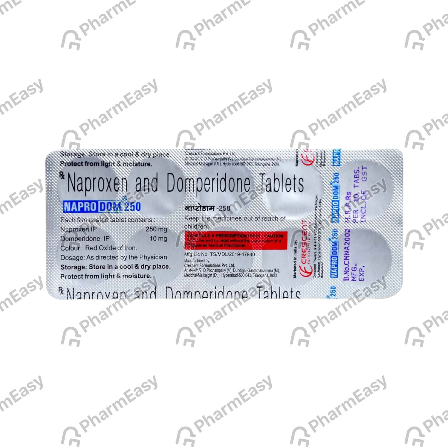 Naprodom 250mg Strip Of 10 Tablets: Uses, Side Effects, Price & Dosage ...