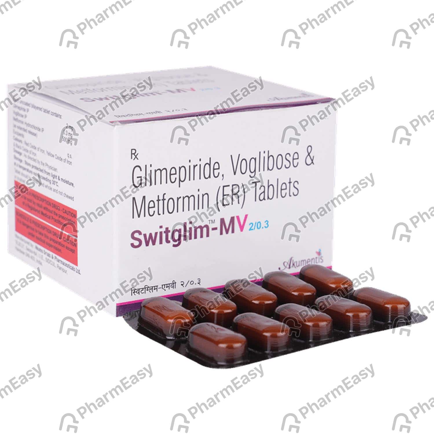 Switglim Mv 2/0.3mg Strip Of 10 Tablets: Uses, Side Effects, Price ...