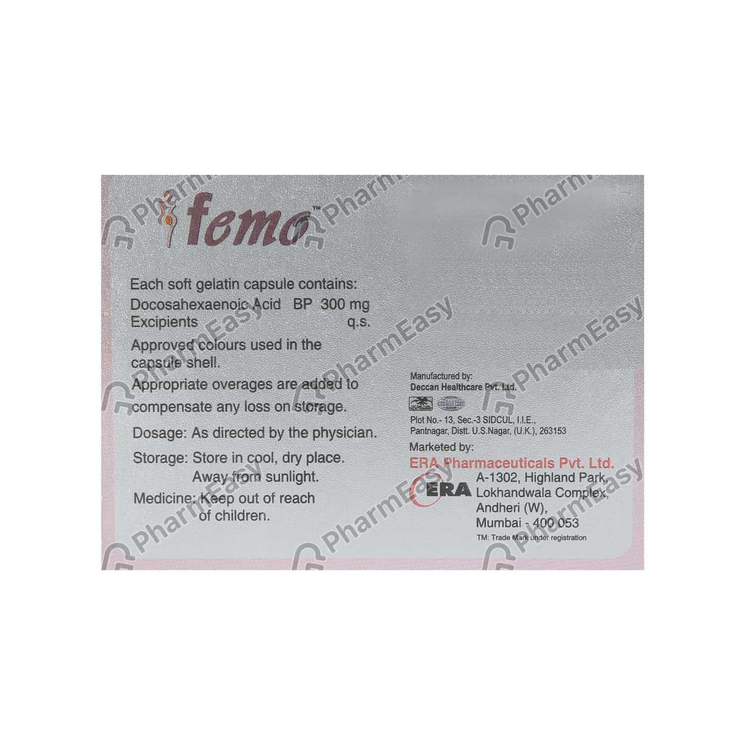 Buy Femo 300 MG Capsule (10) Online at Flat 18% OFF* | PharmEasy