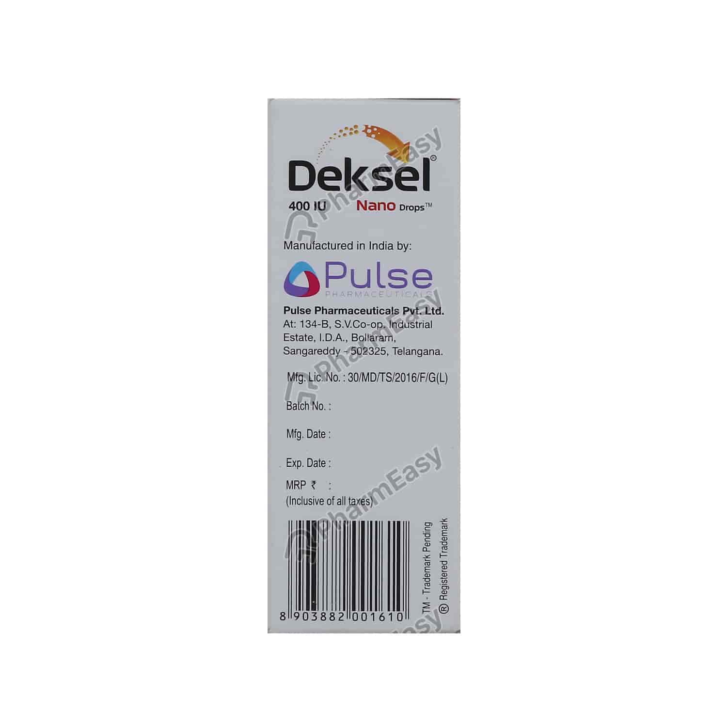 Deksel Nano 400iu Drops 15ml - Uses, Side Effects, Dosage, Composition ...