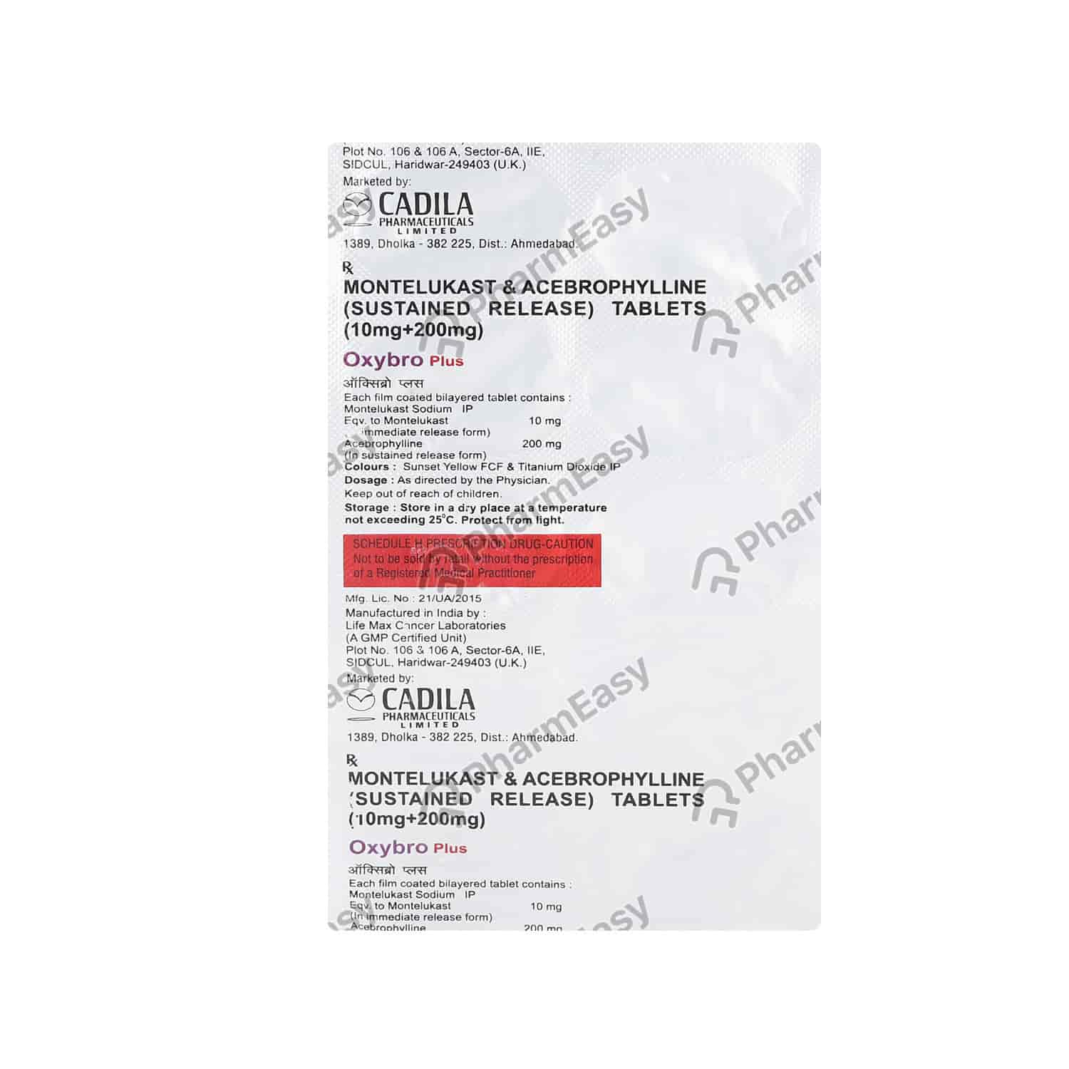 Buy Oxybro Plus Tablet Online at Flat 18% OFF* | PharmEasy