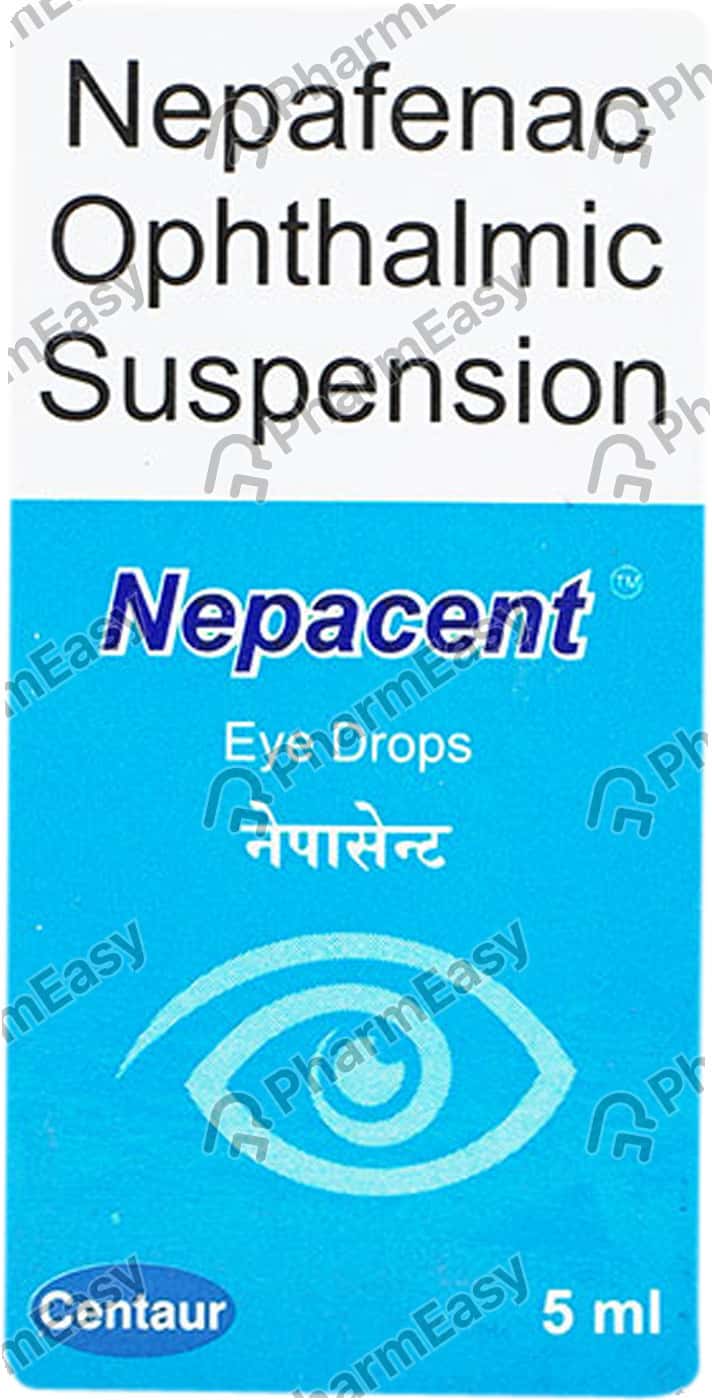 Nepacent 0.1 %W/V Eye Drop (5): Uses, Side Effects, Price & Dosage ...