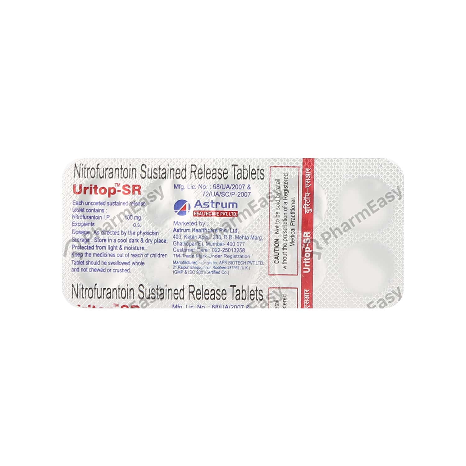 Buy Uritop Sr 100 MG Tablet (10) Online at Flat 18% OFF* | PharmEasy