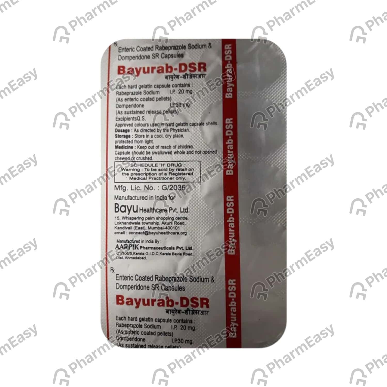 Bayurab Dsr Strip Of 10 Capsules: Uses, Side Effects, Price & Dosage ...