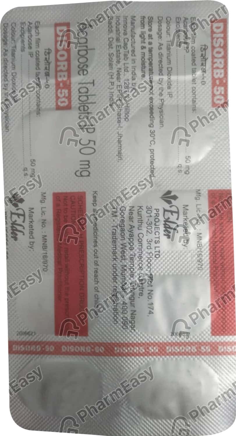 Disorb 50 MG Tablet (10): Uses, Side Effects, Price & Dosage | PharmEasy