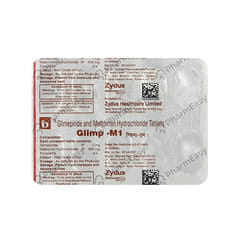 Glimp M 1mg Strip Of 10 Tablets - Uses, Side Effects, Dosage ...