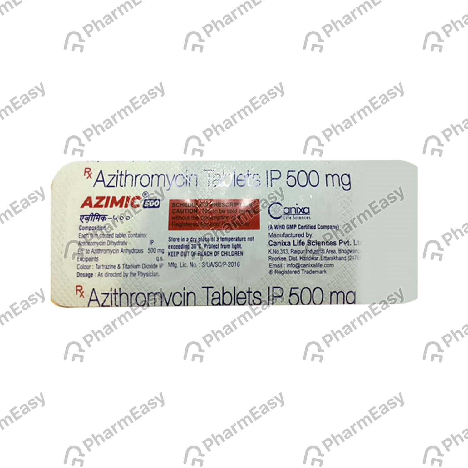 Azimic 500 MG Tablet (10): Uses, Side Effects, Price & Dosage | PharmEasy