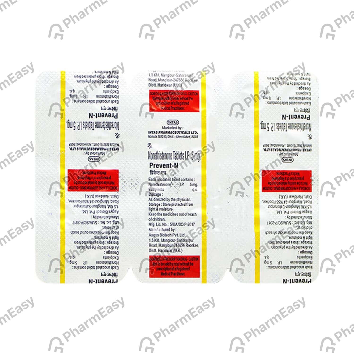 Prevent N 5 MG Tablet (10): Uses, Side Effects, Price & Dosage | PharmEasy