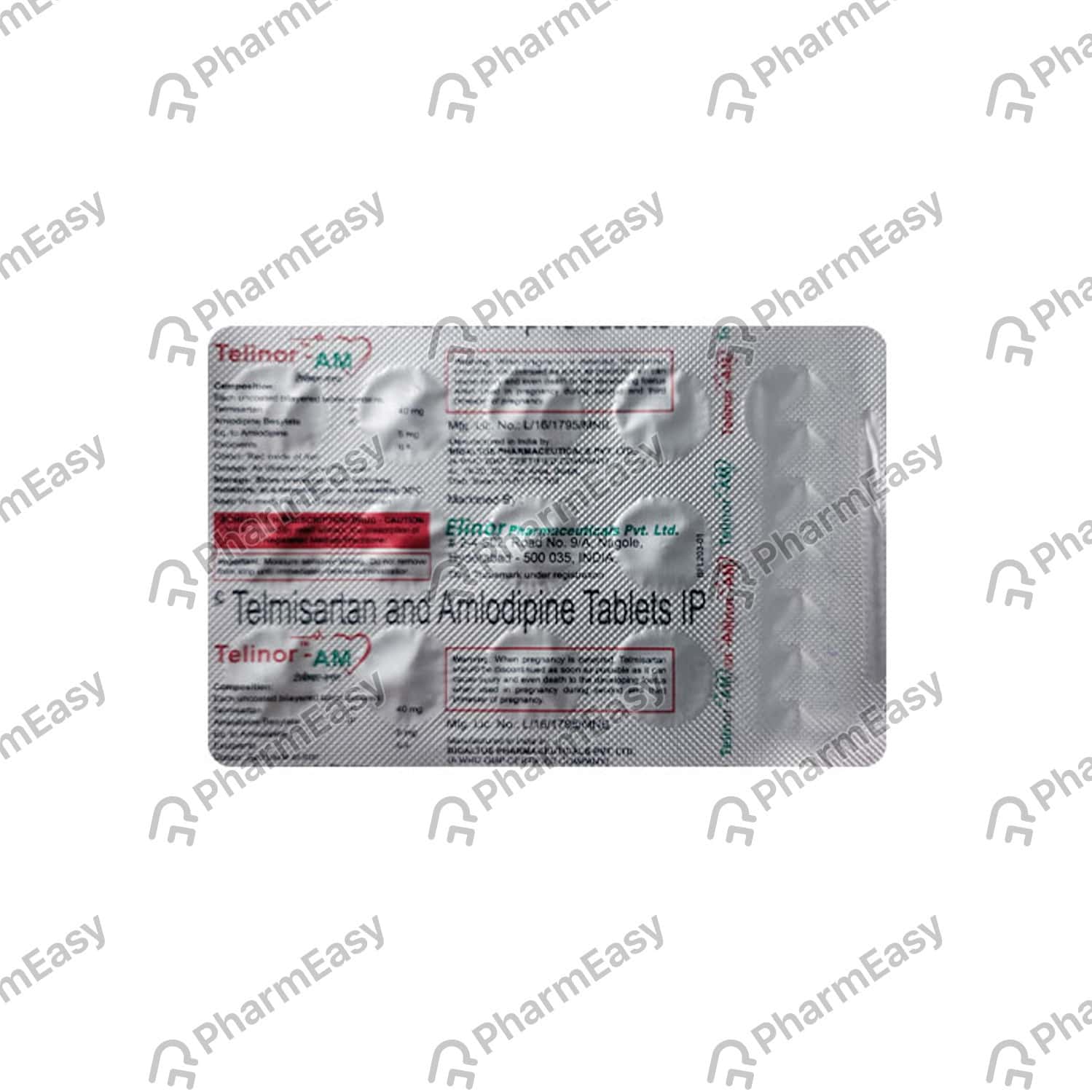 Telinor Am Strip Of 10 Tablets: Uses, Side Effects, Price & Dosage ...