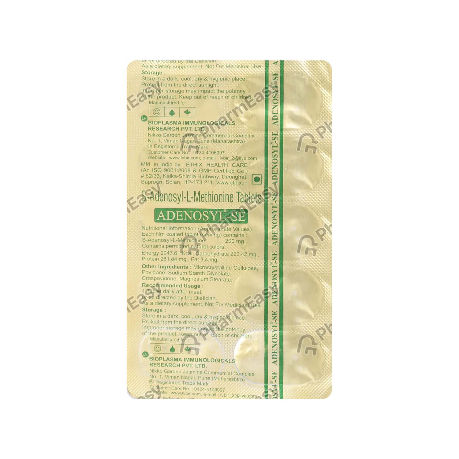 Buy Adenosyl Se 200 MG Tablet (10) Online at Flat 18% OFF* | PharmEasy