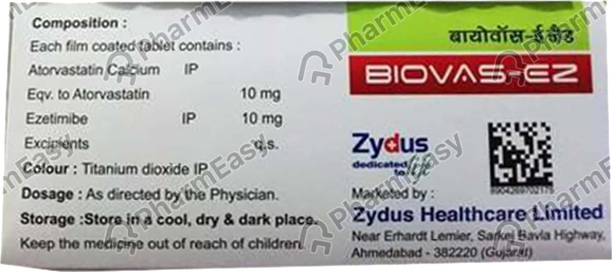 Biovas Ez Tablet: Uses, Side Effects, Price & Dosage | PharmEasy