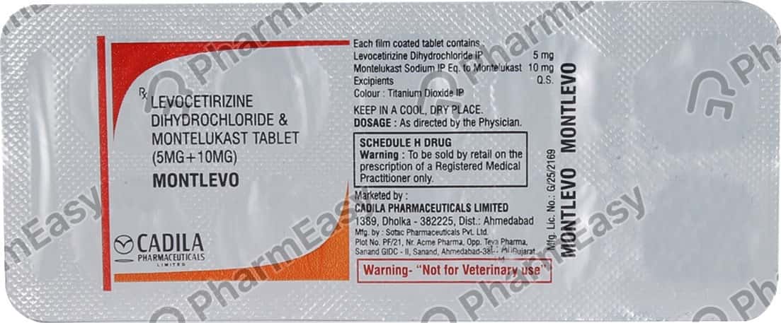 Montlevo Tablet: Uses, Side Effects, Price & Dosage | PharmEasy