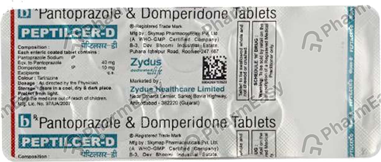 Peptilcer D Strip Of 10 Tablets: Uses, Side Effects, Price & Dosage ...