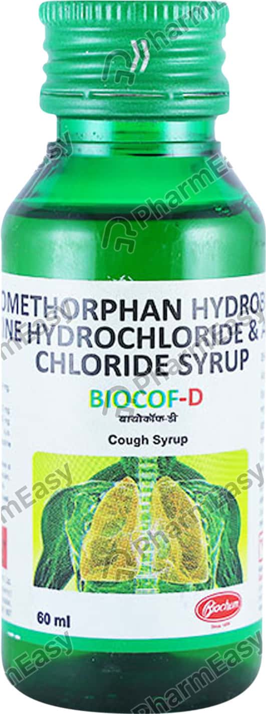 Biocof D Syrup 60ml: Uses, Side Effects, Price & Dosage | PharmEasy