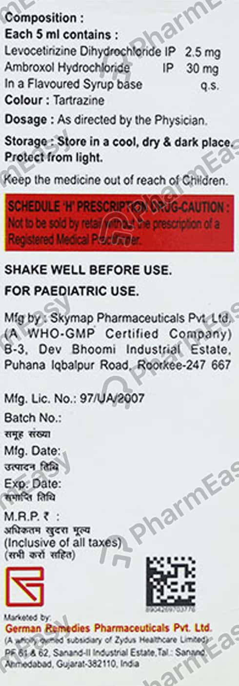 Lecet Am Syrup 60ml: Uses, Side Effects, Price & Dosage | PharmEasy