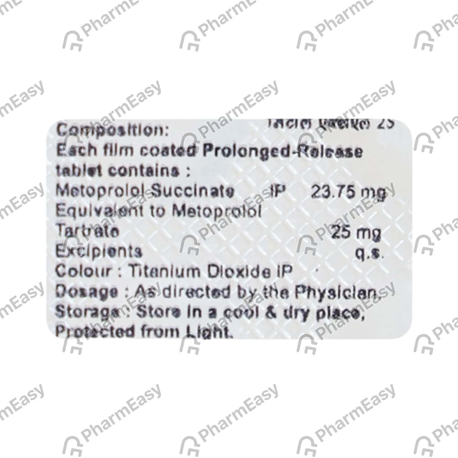 Metol 25 MG Tablet (10): Uses, Side Effects, Price & Dosage | PharmEasy