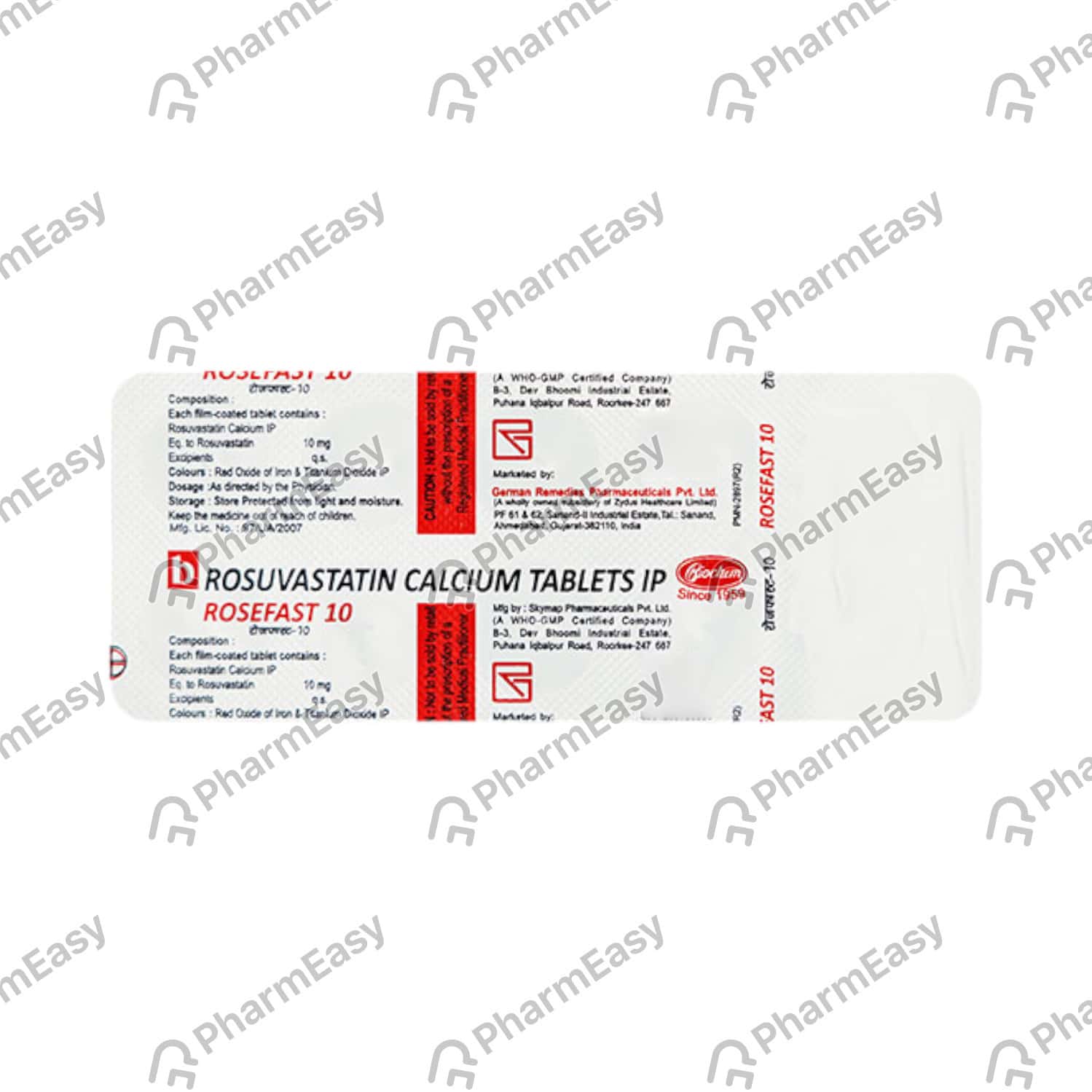 Rosefast 10 MG Tablet (10): Uses, Side Effects, Price & Dosage | PharmEasy