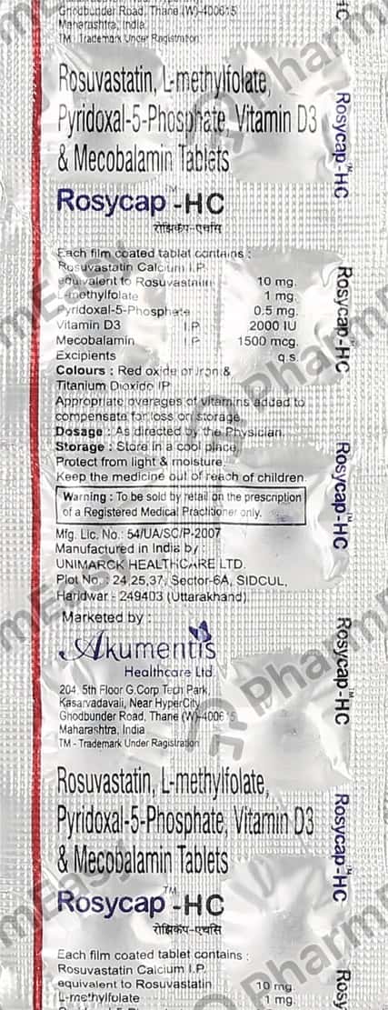 Buy Rosycap Hc Strip Of 10 Tablets Online at Flat 15% OFF | PharmEasy