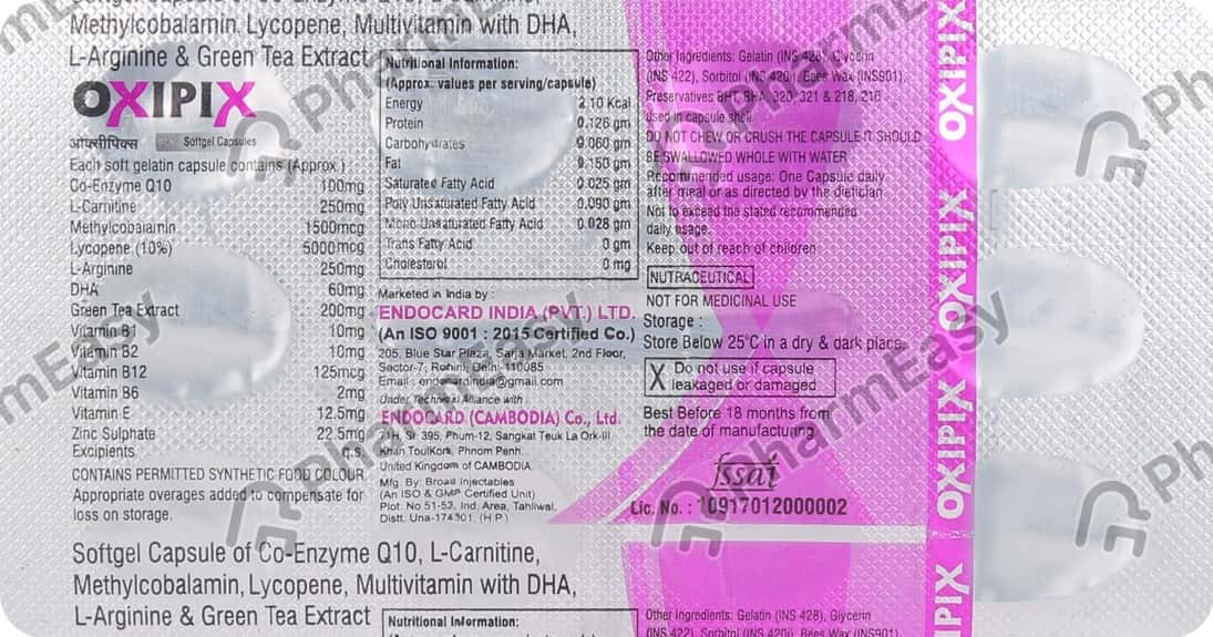 Buy Oxipix Strip Of 10 Capsules Online at Flat 15% OFF | PharmEasy