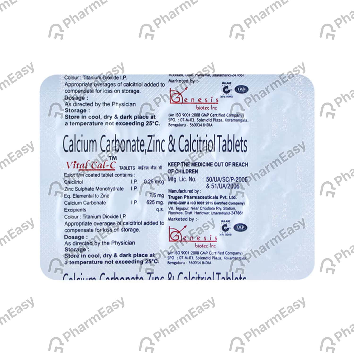 Buy Vital Cal C Tablets Online at Flat 15% OFF | PharmEasy