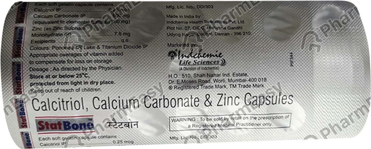 Statbone Strip Of 15 Capsules: Uses, Side Effects, Price & Dosage ...