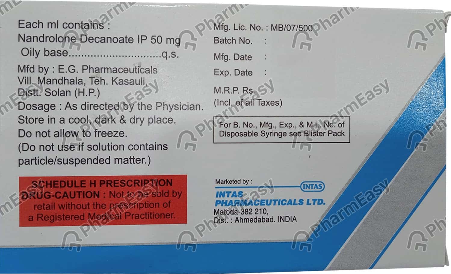 Deca Intabolin 50 MG Injection (1): Uses, Side Effects, Price & Dosage ...