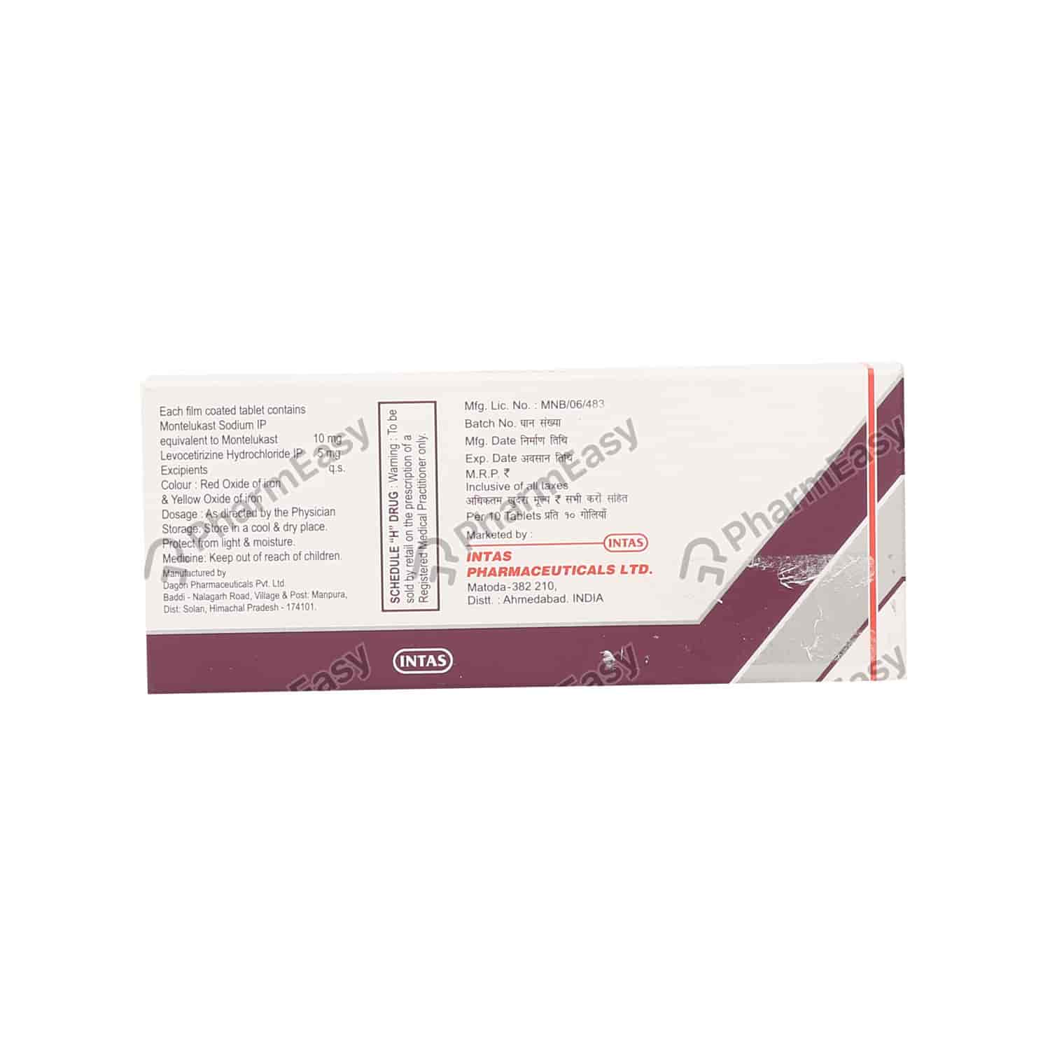 Montas L Tab - Uses, Side Effects, Dosage, Composition & Price | PharmEasy