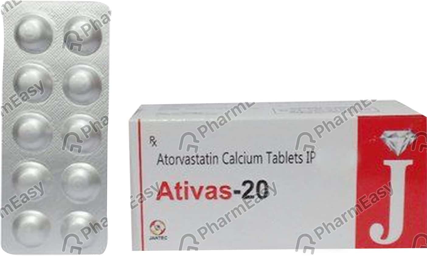 Ativas 20 MG Tablet (10): Uses, Side Effects, Price & Dosage | PharmEasy