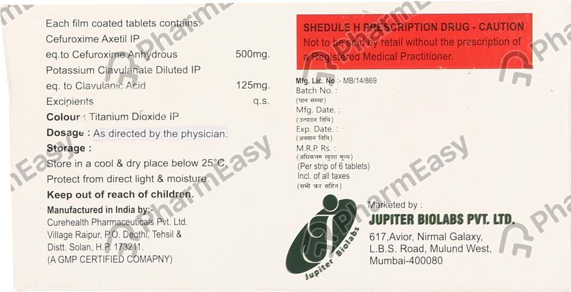 Jupicef Strip Of 6 Tablets: Uses, Side Effects, Price & Dosage | PharmEasy